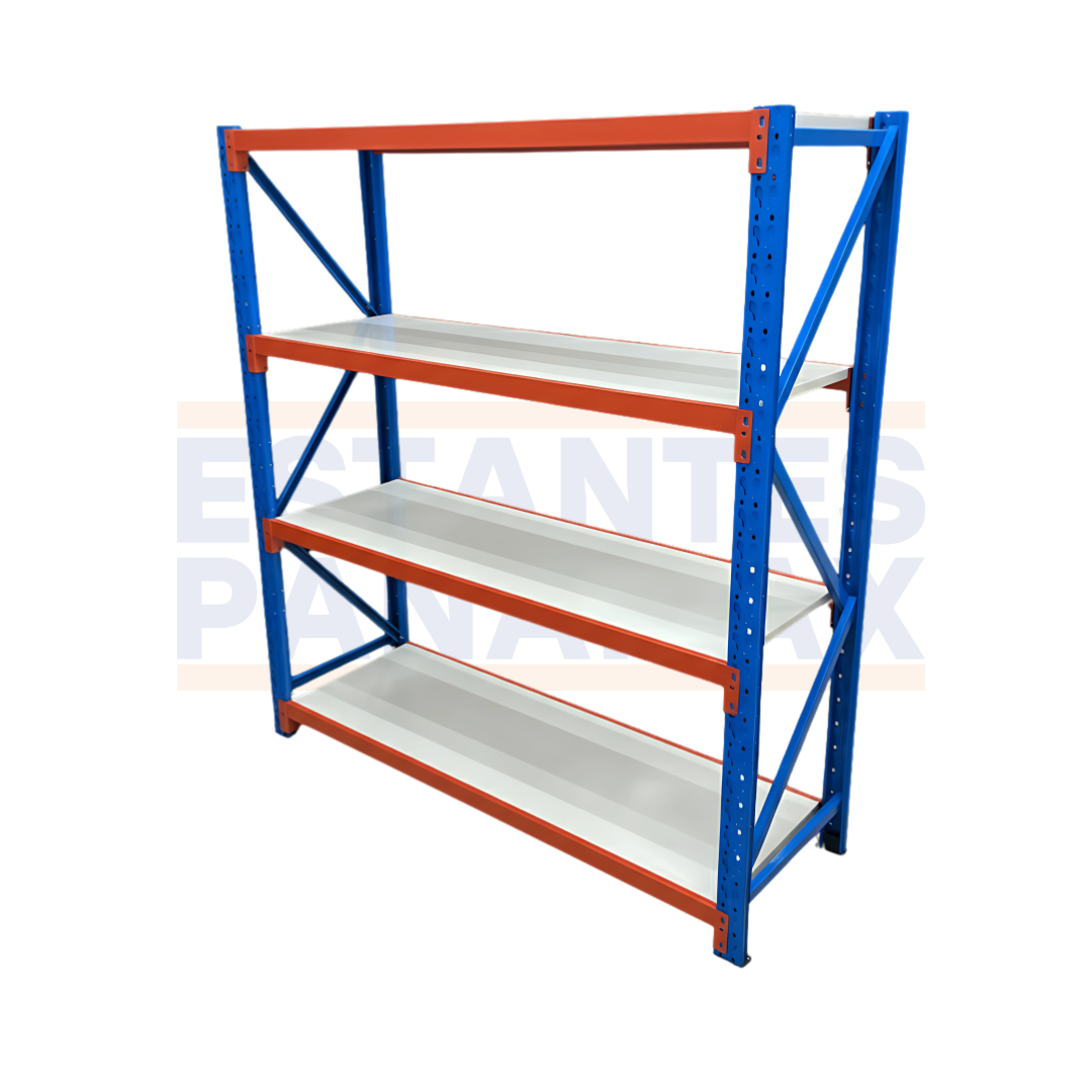 Rack para Bodega de Carga Mediana de 4 Niveles 350kg/Nivel 200x200x60c ...