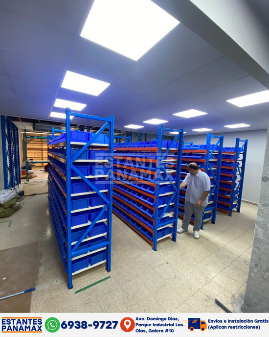 Rack para Bodega de Carga Mediana 350kg x Nivel de 4 Niveles 200*200*6 ...