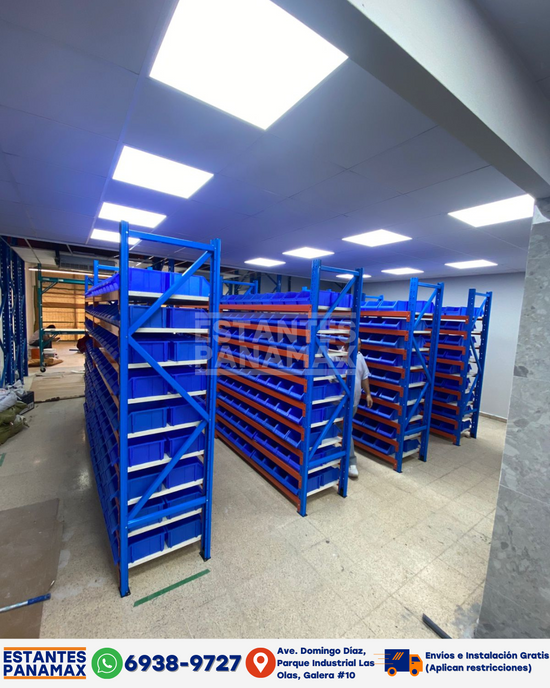 Rack para Bodega de Carga Mediana 350kg x Nivel de 4 Niveles 200*200*6 ...