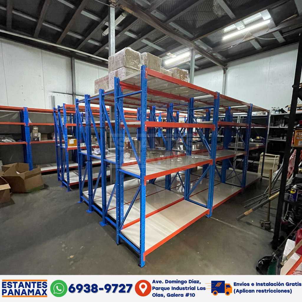 Rack para Bodega de Carga Liviana de 4 Niveles 250kg/Nivel 200x150x50c ...