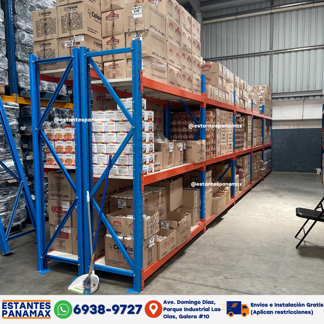 Rack de Bodega de Carga Pesada 3 Niveles Máx. Peso 1 Tonelada por Nive ...