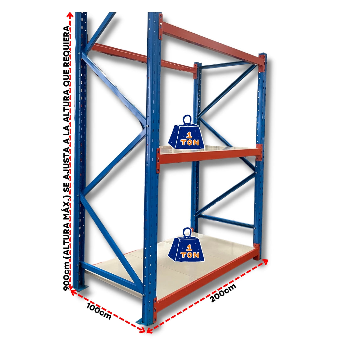 Rack de Bodega de Carga Pesada Soporta Hasta 1 Tonelada por Nivel con ...