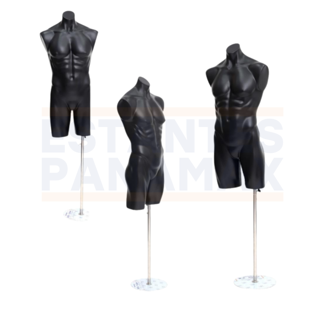 Maniquí de Hombre Negro H-P908 – Estantes Panamax